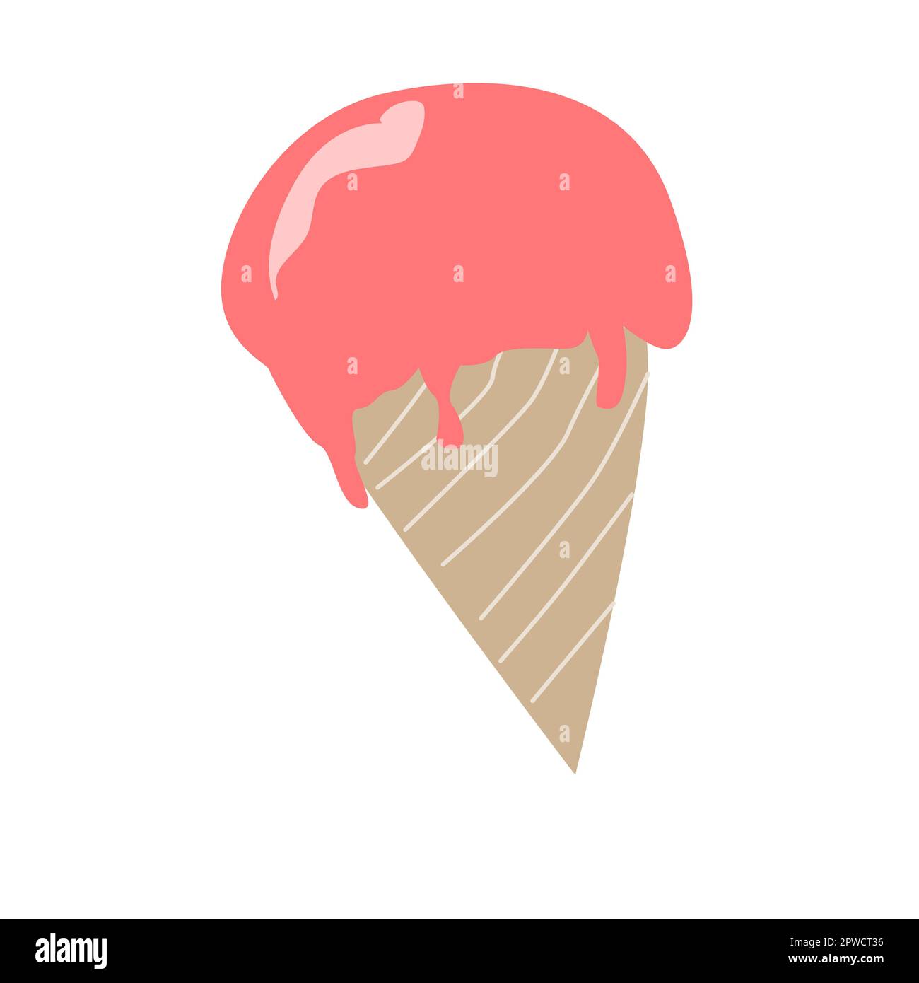 Ice cream scoops waffle Stock Vector Images - Alamy