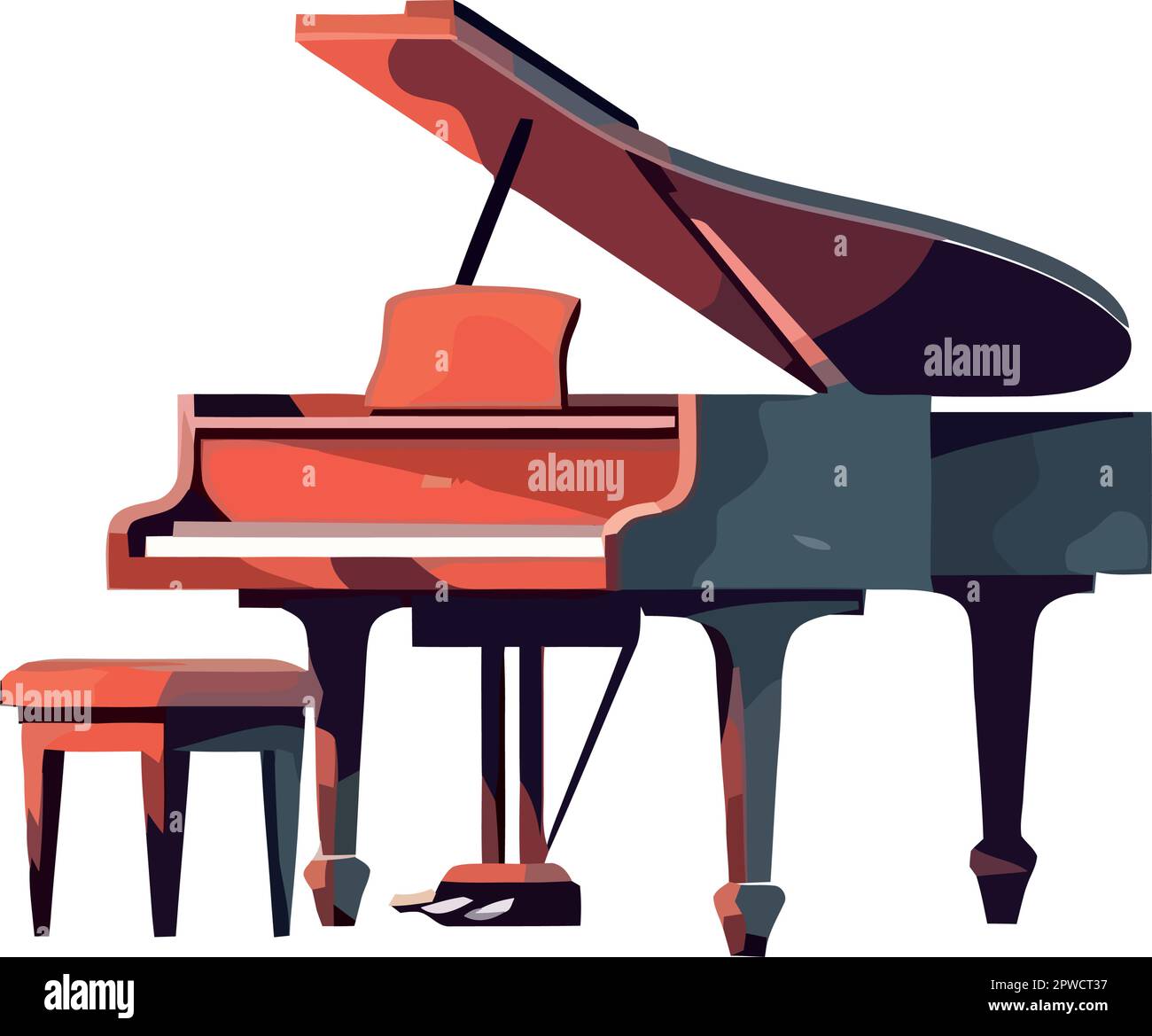 Classical grand piano red icon Stock Vector Image & Art - Alamy