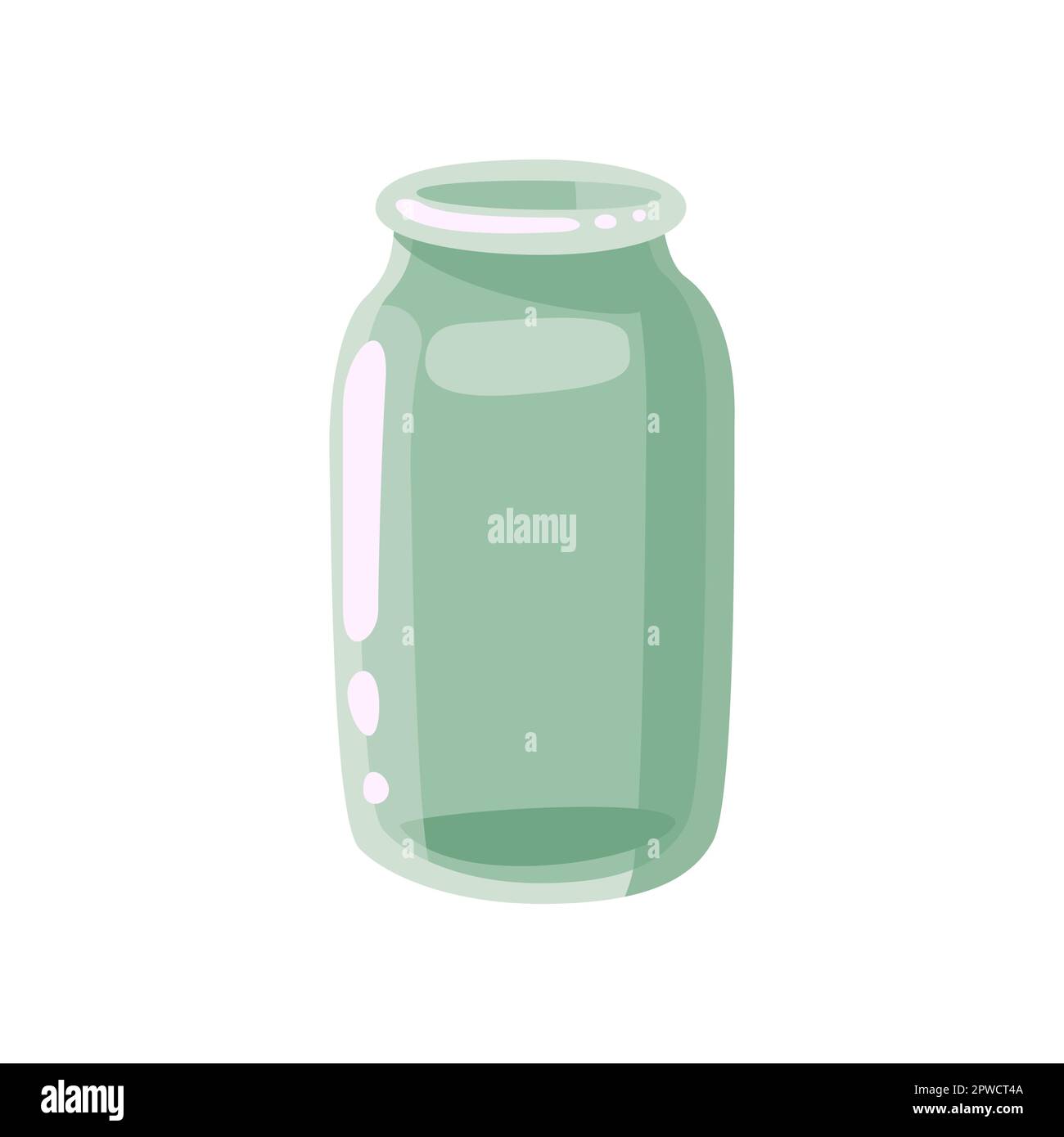 Empty rectangular jar cartoon illustration Stock Vector Image & Art - Alamy