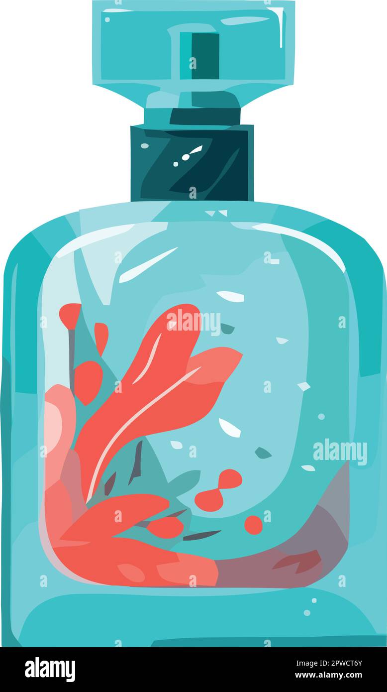 Organic perfume blue bottle icon Stock Vector Image & Art - Alamy