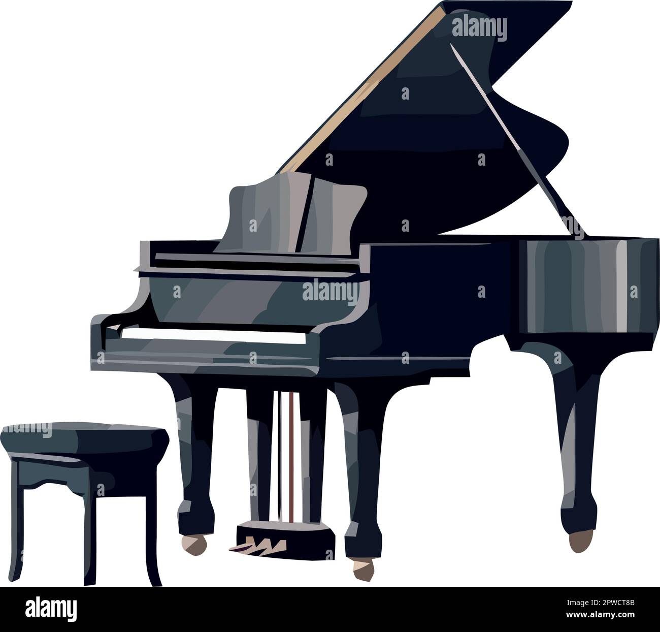 antique grand piano black icon Stock Vector Image & Art - Alamy