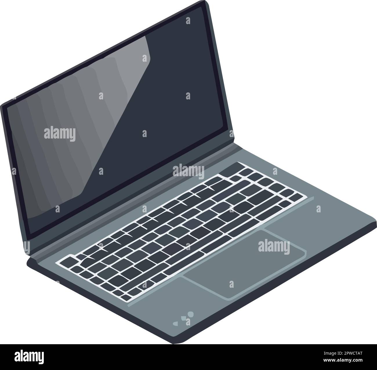 Modern laptop symbolizes technology and global communication Stock ...