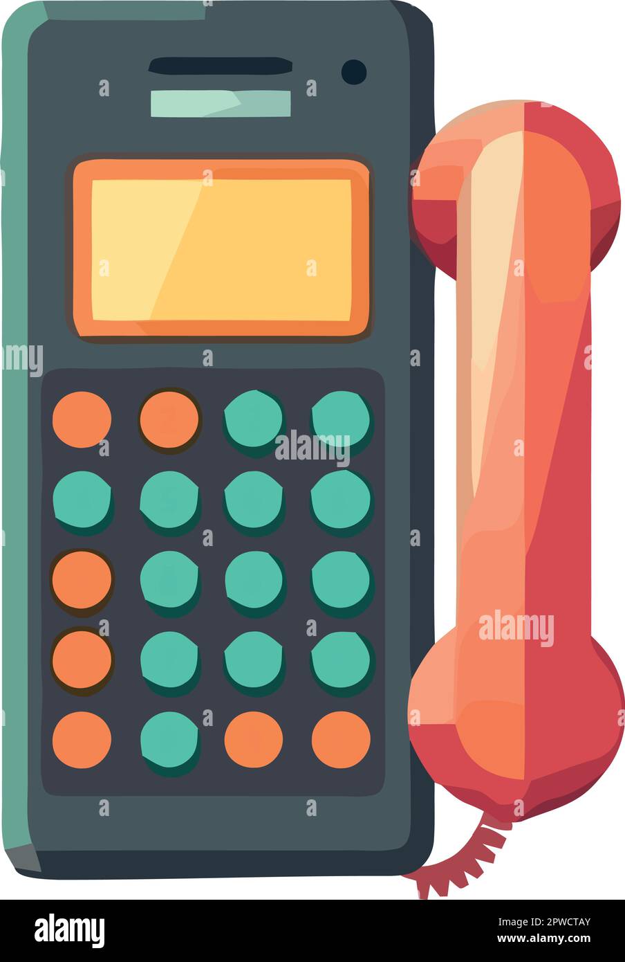 retro telephone digital device icon Stock Vector Image & Art - Alamy