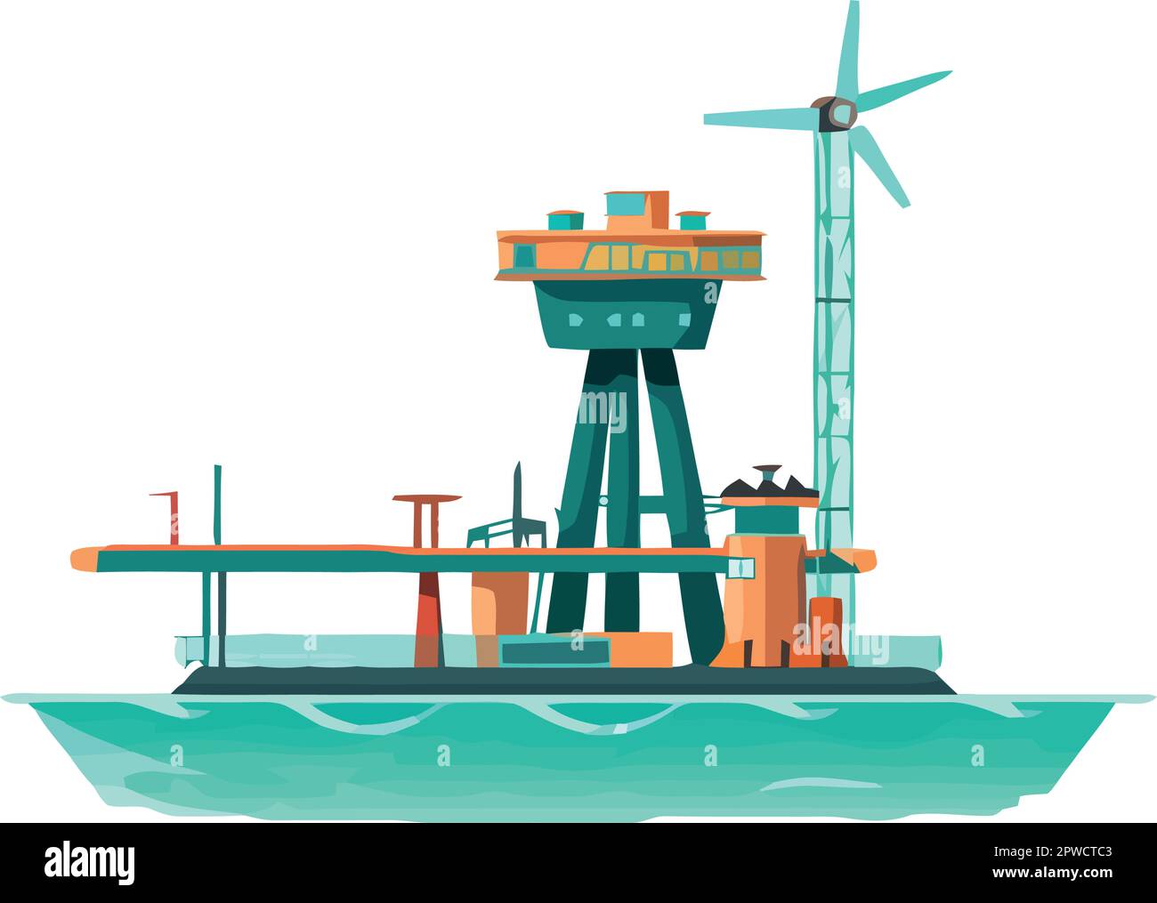 Wind turbine vessel Stock Vector Images - Alamy