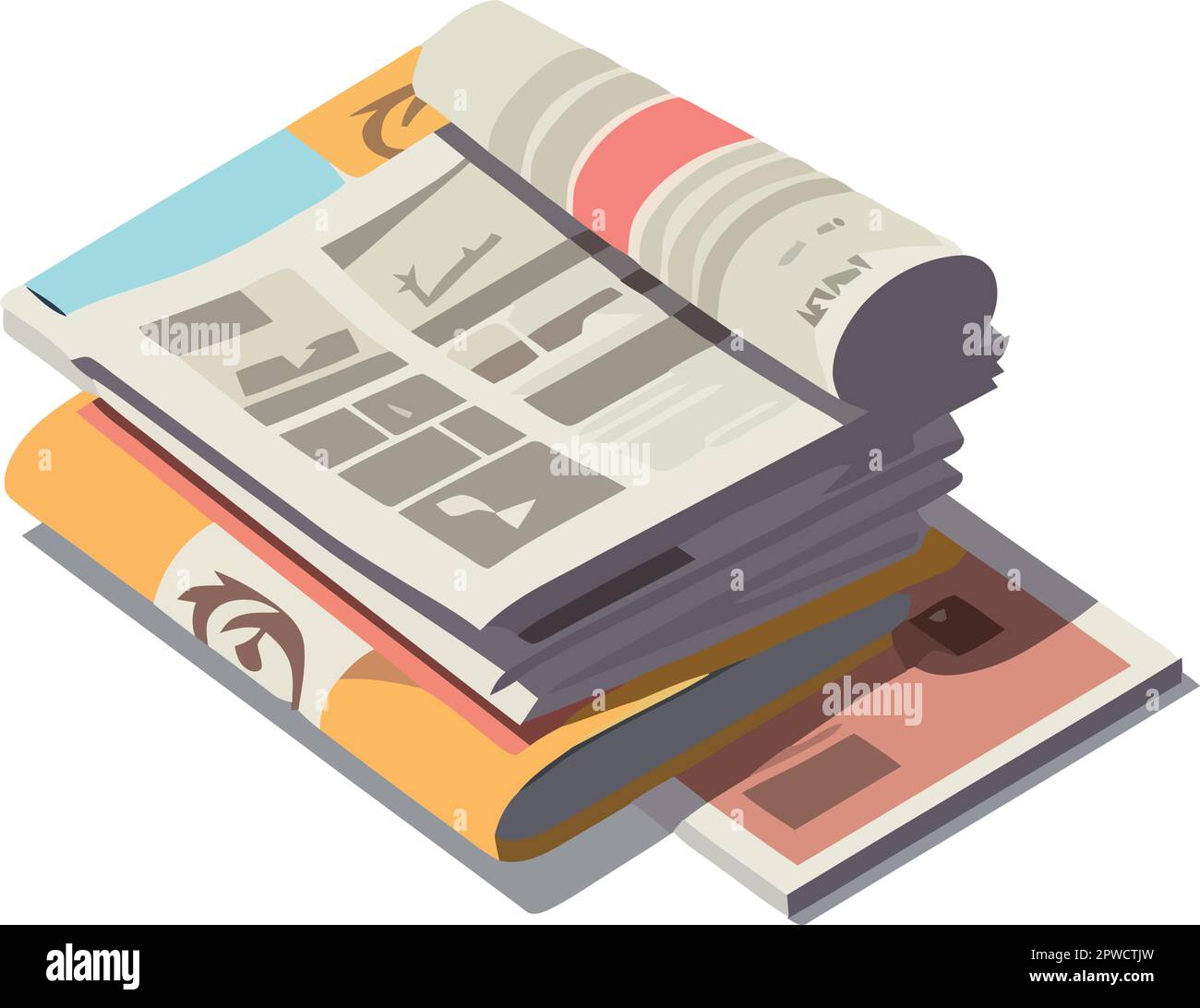 A stack of textbooks symbolizes modern education Stock Vector Image ...