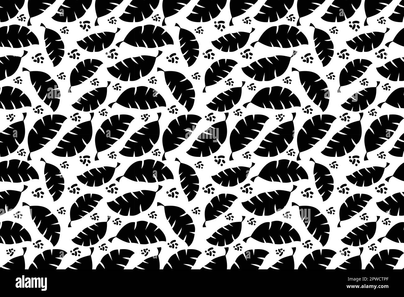 Seamless vector floral pattern with fantasy leaves. Pattern can be used ...