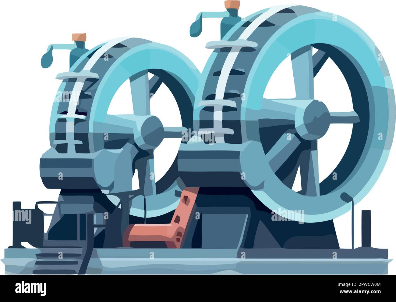 Modern machinery turning steel in industrial factory Stock Vector Image ...