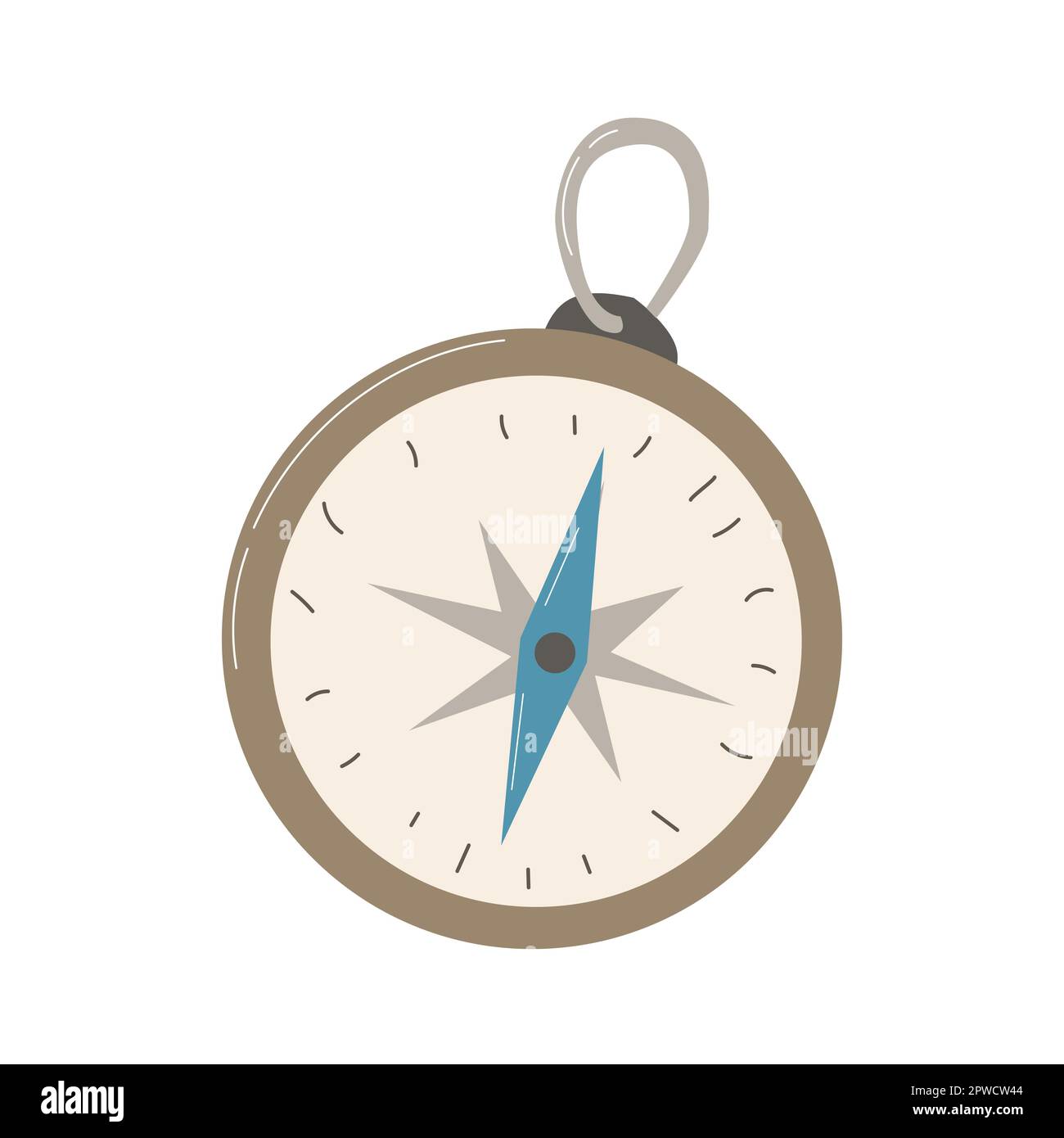 gold compass in retro style on a white background Stock Vector Image ...