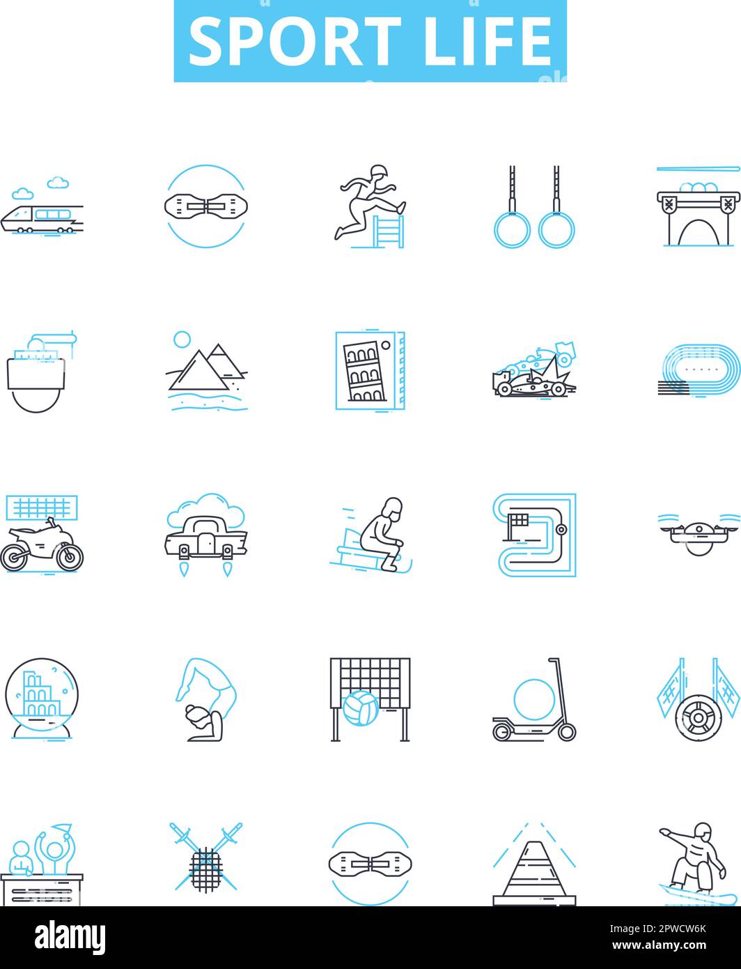 Sport life vector line icons set. sports, life, soccer, basketball ...