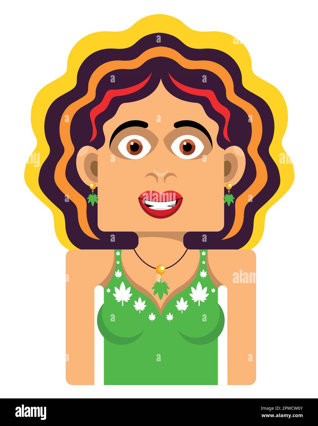 Fashion young cute woman Stock Vector Images - Alamy