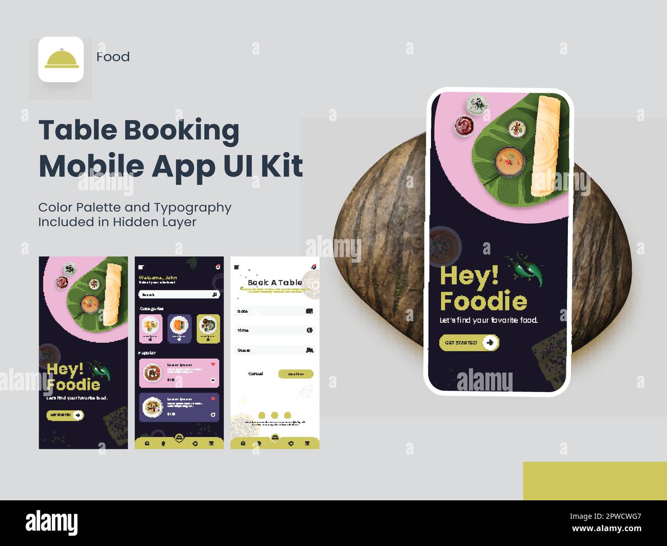 Table Booking Mobile App UI Kit Including Sign Up, Food Menu ... Table Booking Mobile App UI Kit Including Sign Up, Food Menu ...