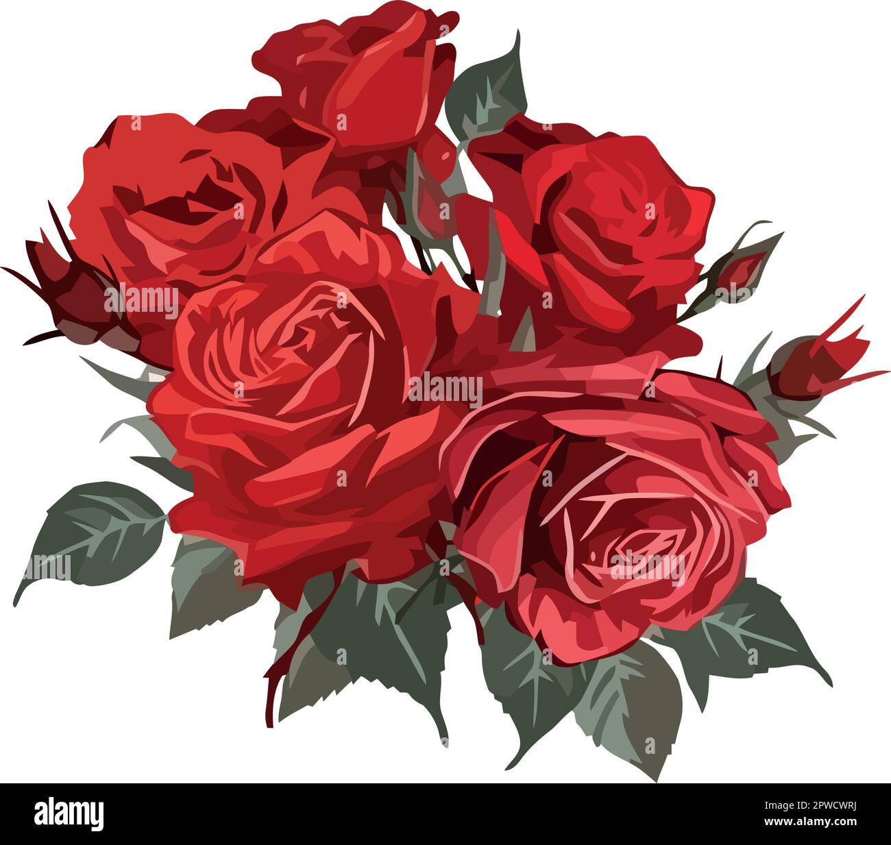 Romantic bouquet symbolizes love and elegance Stock Vector Image & Art ...