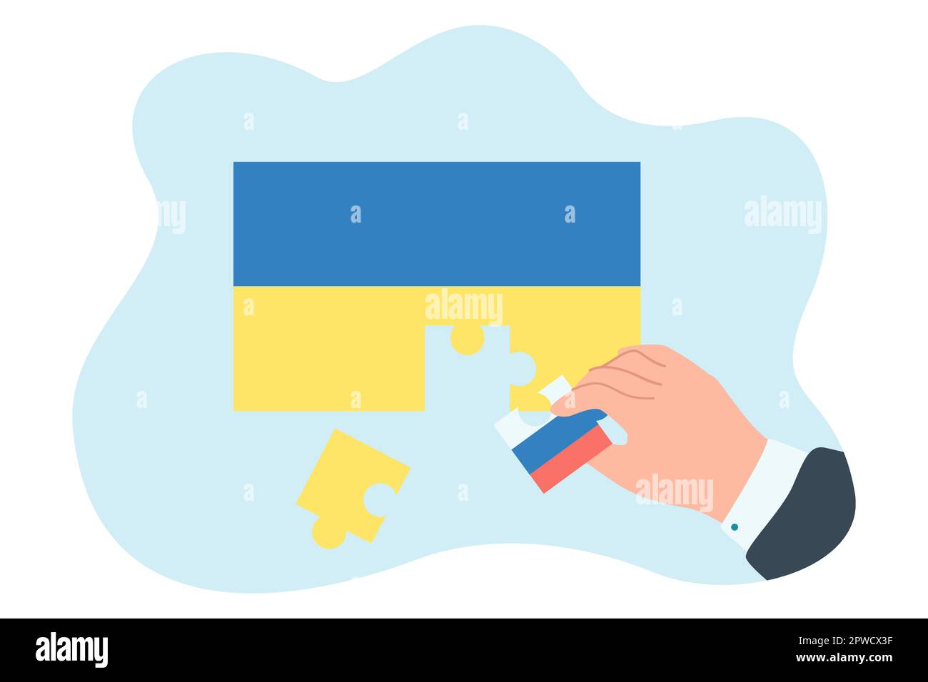 Russian flag against blue Stock Vector Images - Alamy
