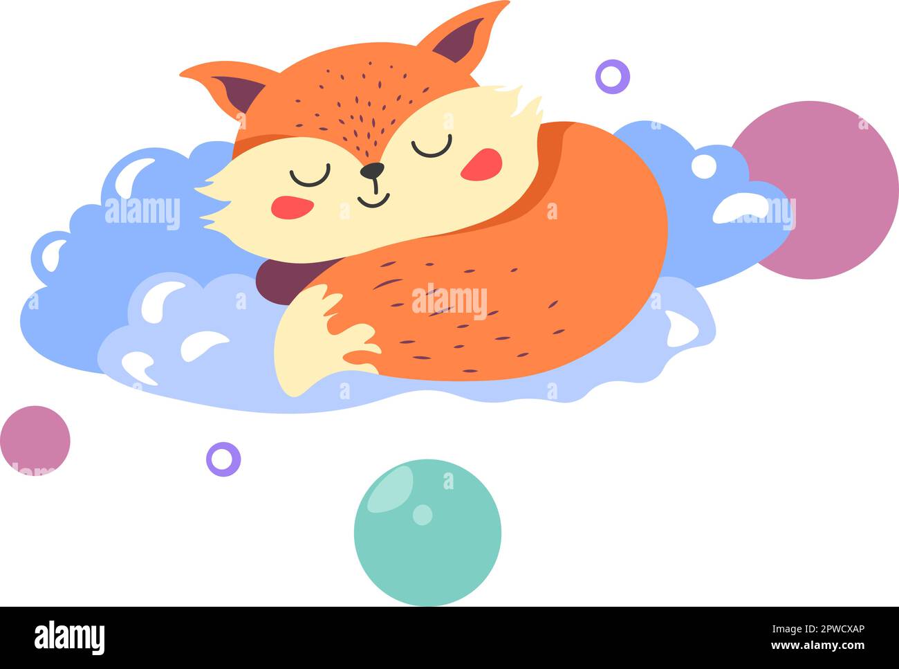 Fox on the bed Cut Out Stock Images & Pictures - Alamy