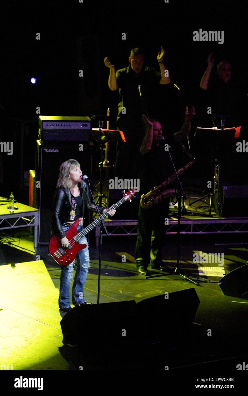 Suzi Quatro performing live in concert at the Enmore Theatre. Sydney ...
