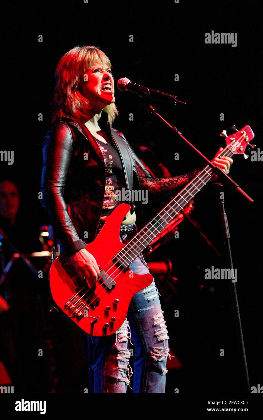 Suzi Quatro performing live in concert at the Enmore Theatre. Sydney ...