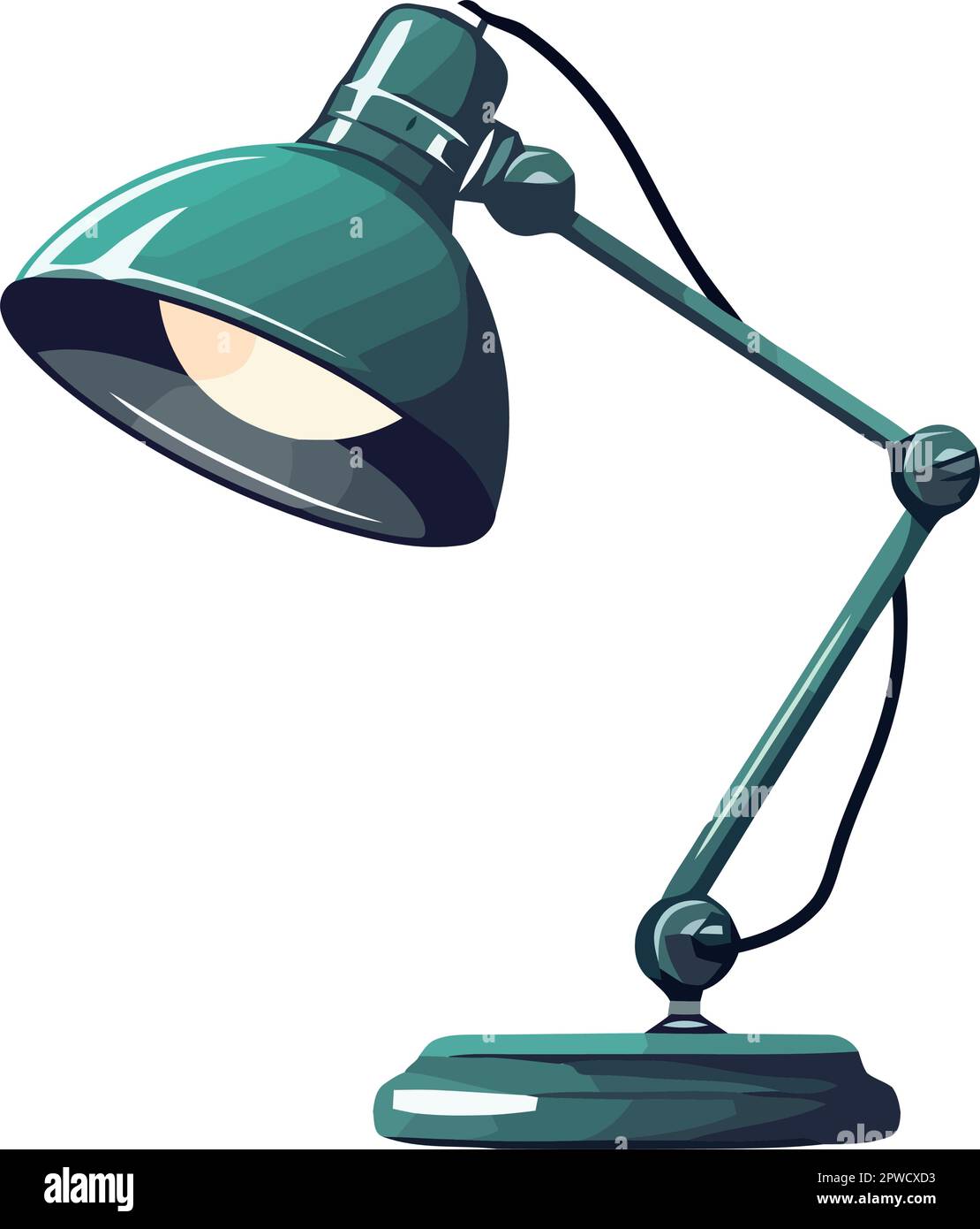 Shiny metal lamp illuminates with modern design Stock Vector Image ...