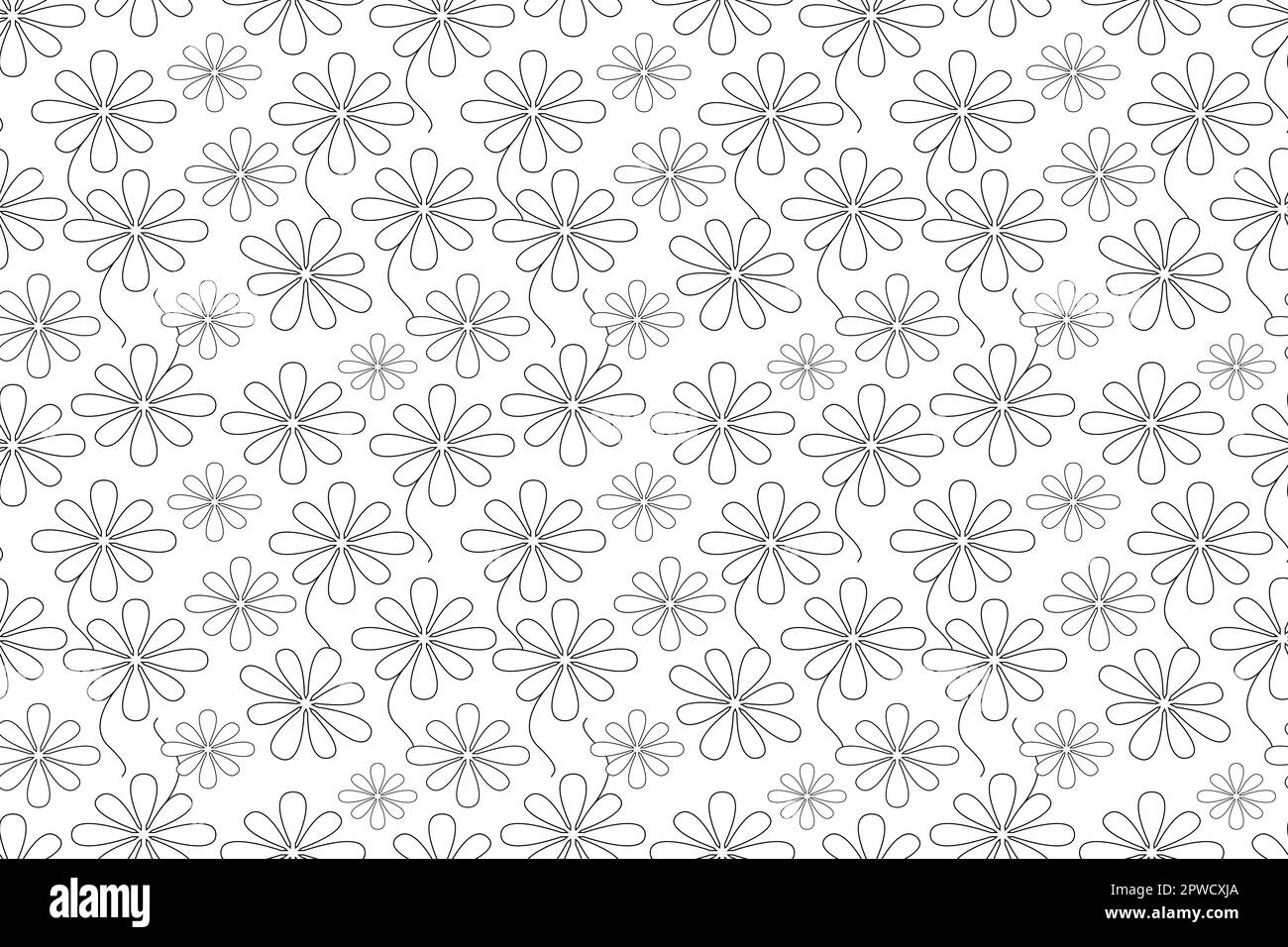 Seamless modern pattern. Repeating tree leaves on white background. For ...