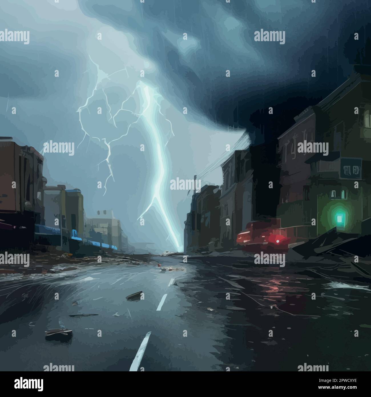 Destructive wave Stock Vector Images - Alamy