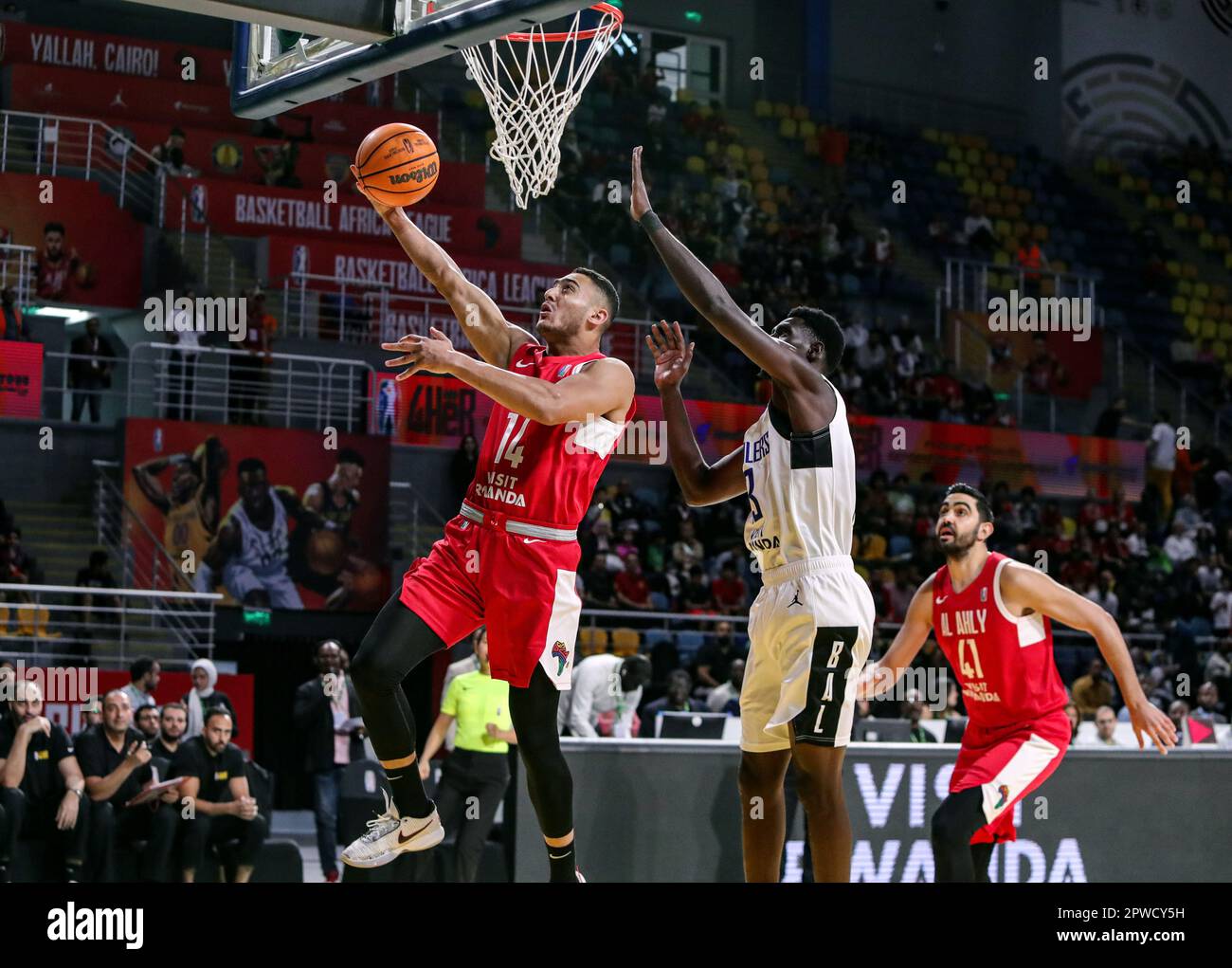 Cairo, Egypt. 29th Apr, 2023. Amr Zahran (L) of Al Ahly Sporting Club ...