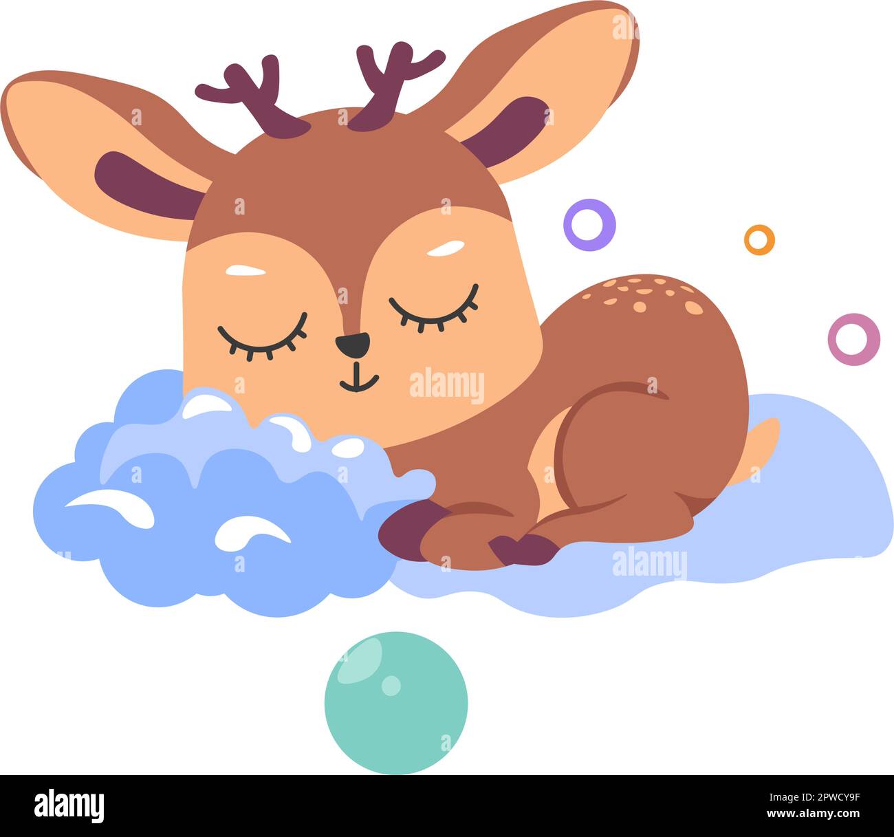 Sleepy deer Stock Vector Images - Alamy