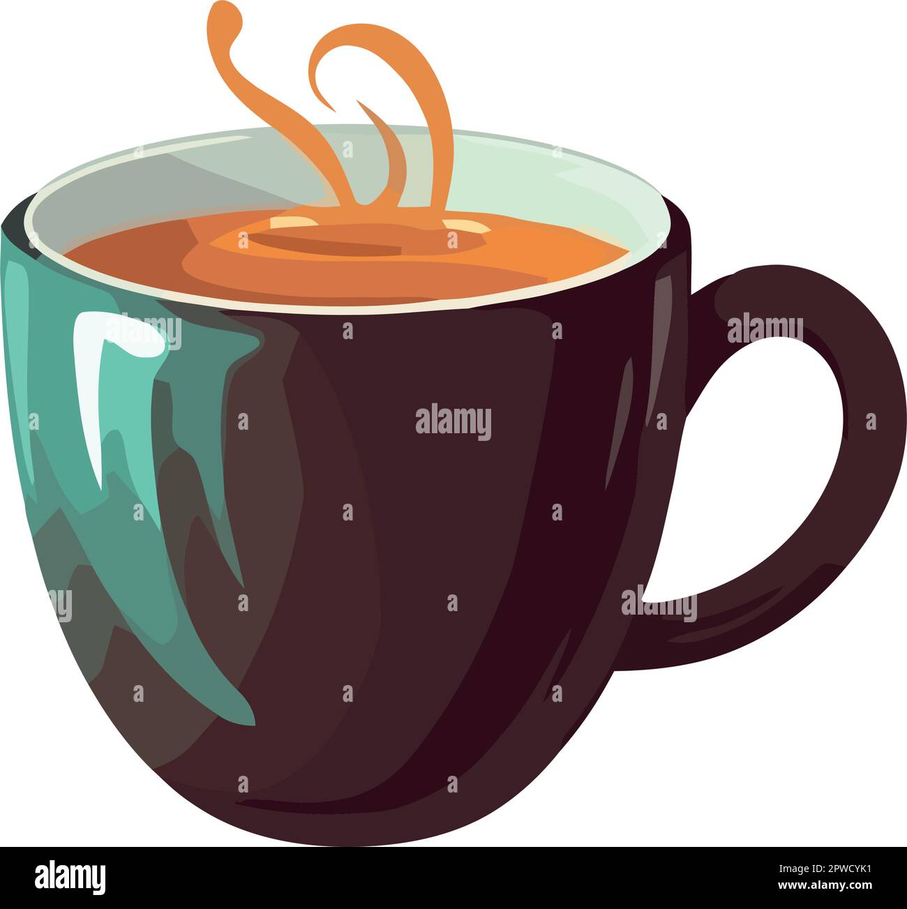 Gourmet cappuccino steam rising high Stock Vector Image & Art - Alamy