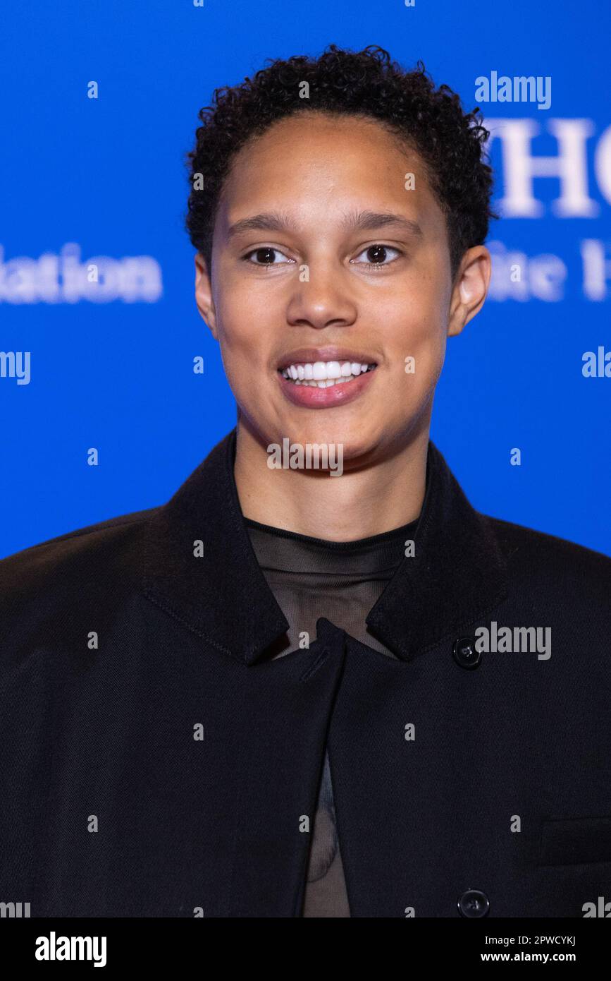 Brittney Griner arrives for the 2023 White House Correspondents ...