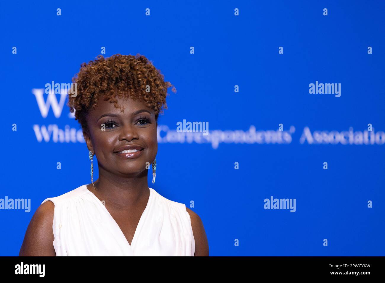 White House Press Secretary Karine Jean-Pierre arrives for the 2023 ...
