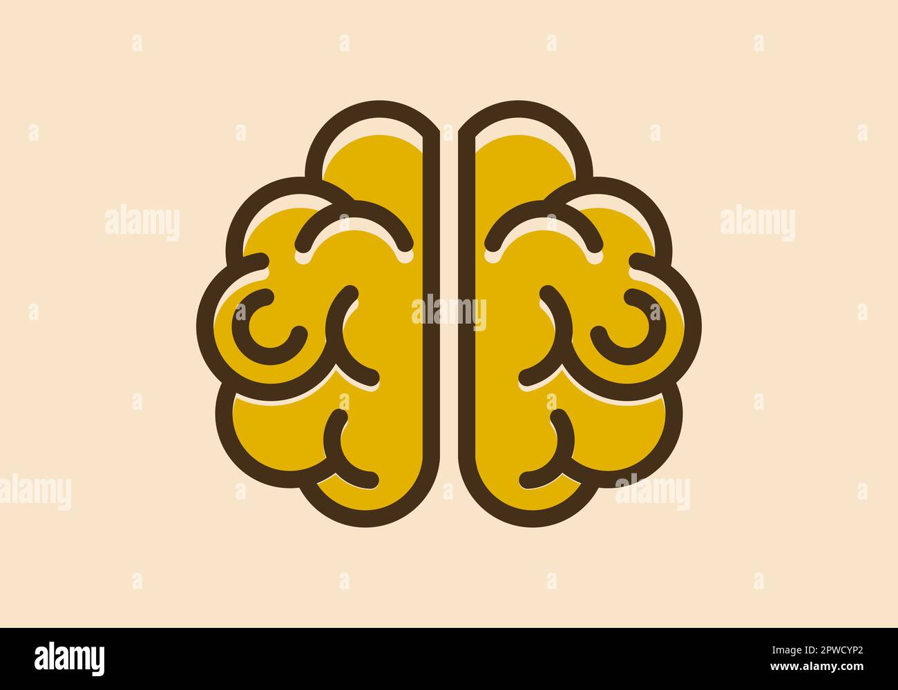 Vintage drawing brain Stock Vector Images - Alamy