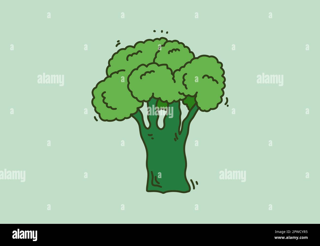 Green color of the broccoli illustration design Stock Vector Image ...