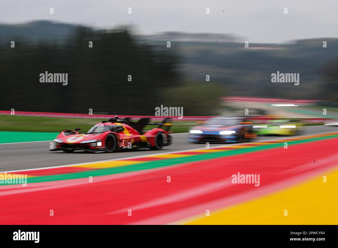 Stavelot, Belgium. 29th Apr, 2023. Racing cars are seen during the race ...