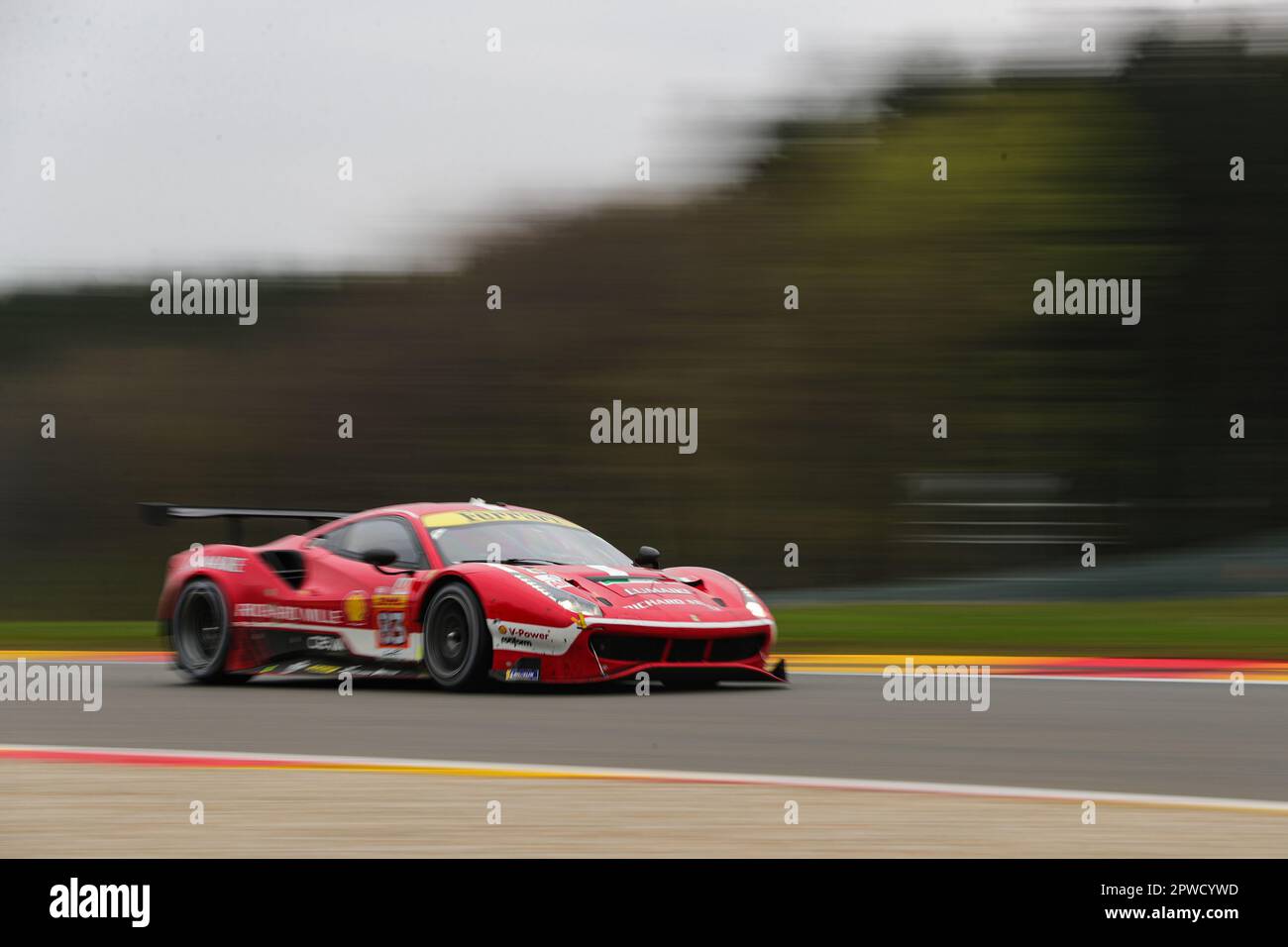 Stavelot, Belgium. 29th Apr, 2023. Richard Mille AF Corse's Ferrari 488 ...