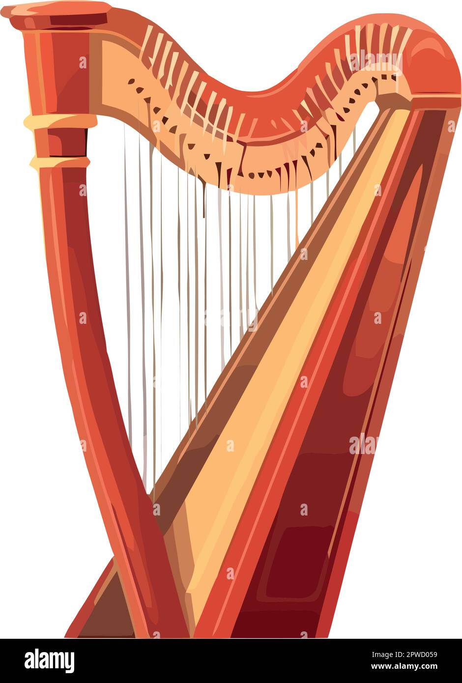 Old fashioned harp musical instrument hi-res stock photography and ...