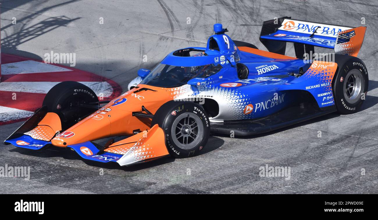 Long Beach, CA - April 15, 2023: IndyCar driver Scott Dixon competing ...