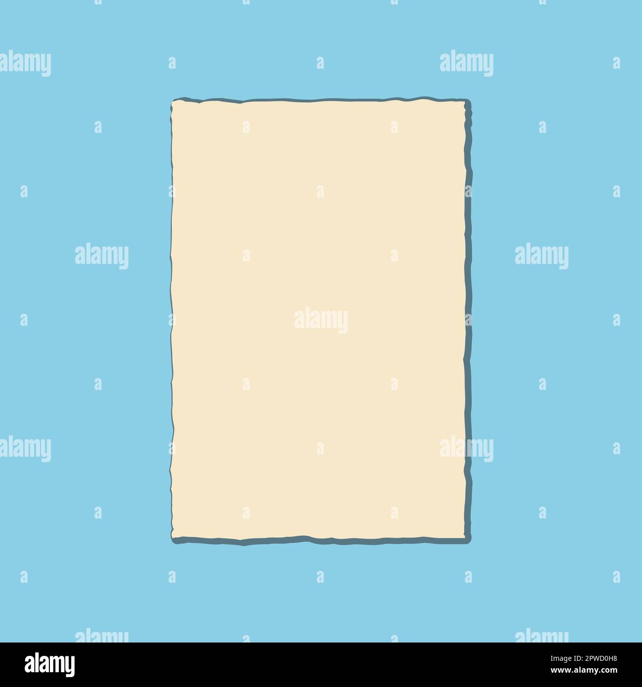 Cream piece of paper for scrapbook vector illustration Stock Vector ...