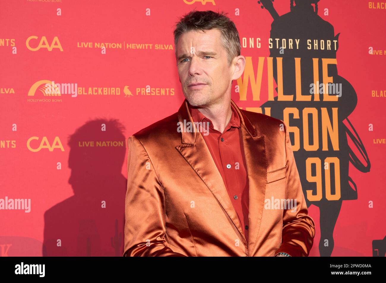 Ethan Hawke arrives at Willie Nelson 90, celebrating the singer's 90th ...