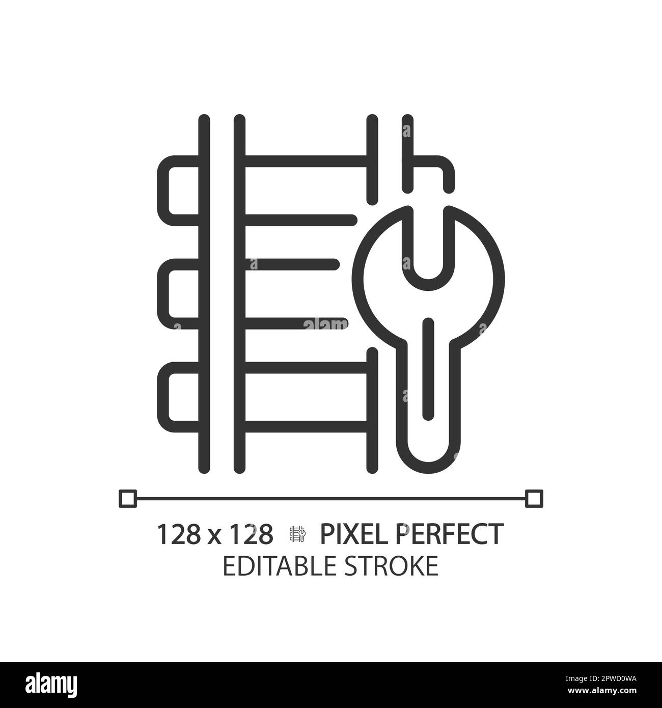 Rail track maintenance icon Cut Out Stock Images & Pictures - Alamy