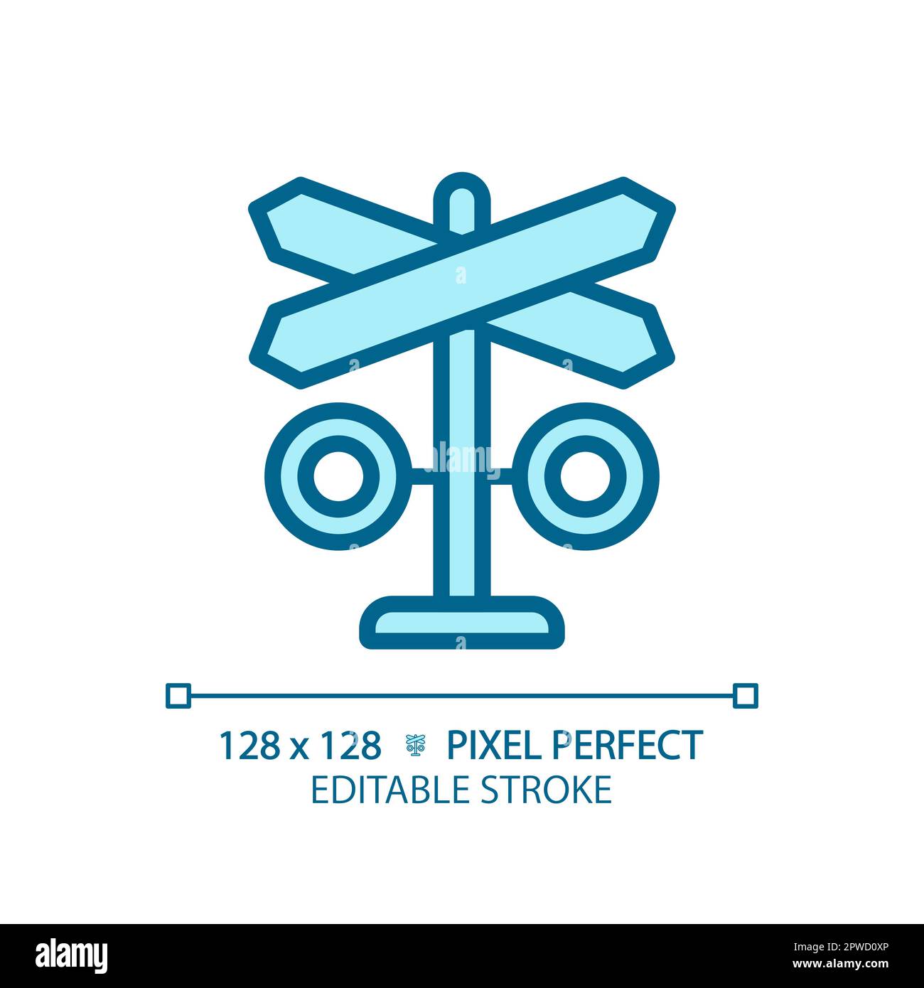 Level crossing pixel perfect blue RGB color icon Stock Vector Image ... Level crossing pixel perfect blue RGB color icon Stock Vector Image ...