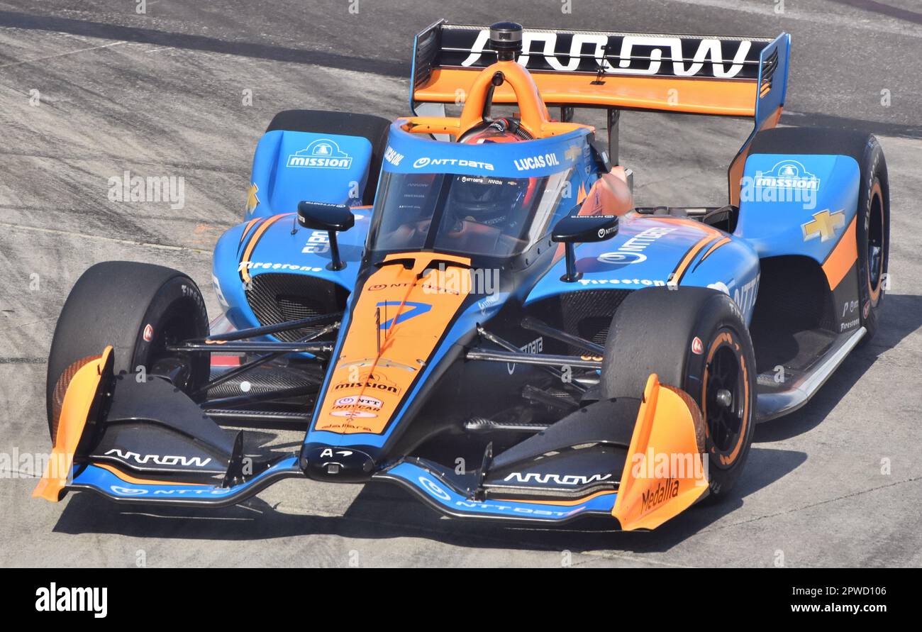 Long Beach, CA - April 15, 2023: IndyCar driver Alexander Rossi ...