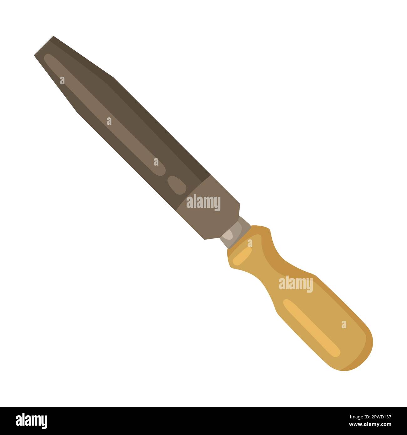 file for metal. Construction instrument, cartoon illustration. Building ...
