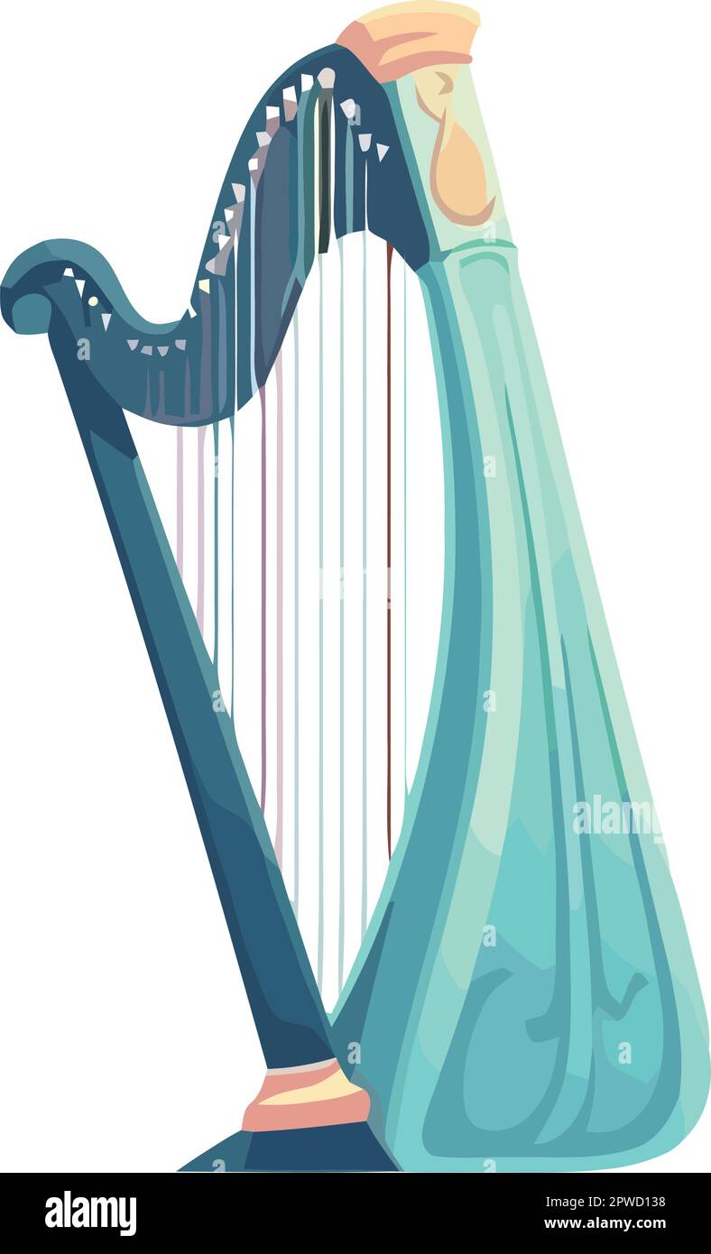 blue harp musical instrument string Stock Vector Image & Art - Alamy