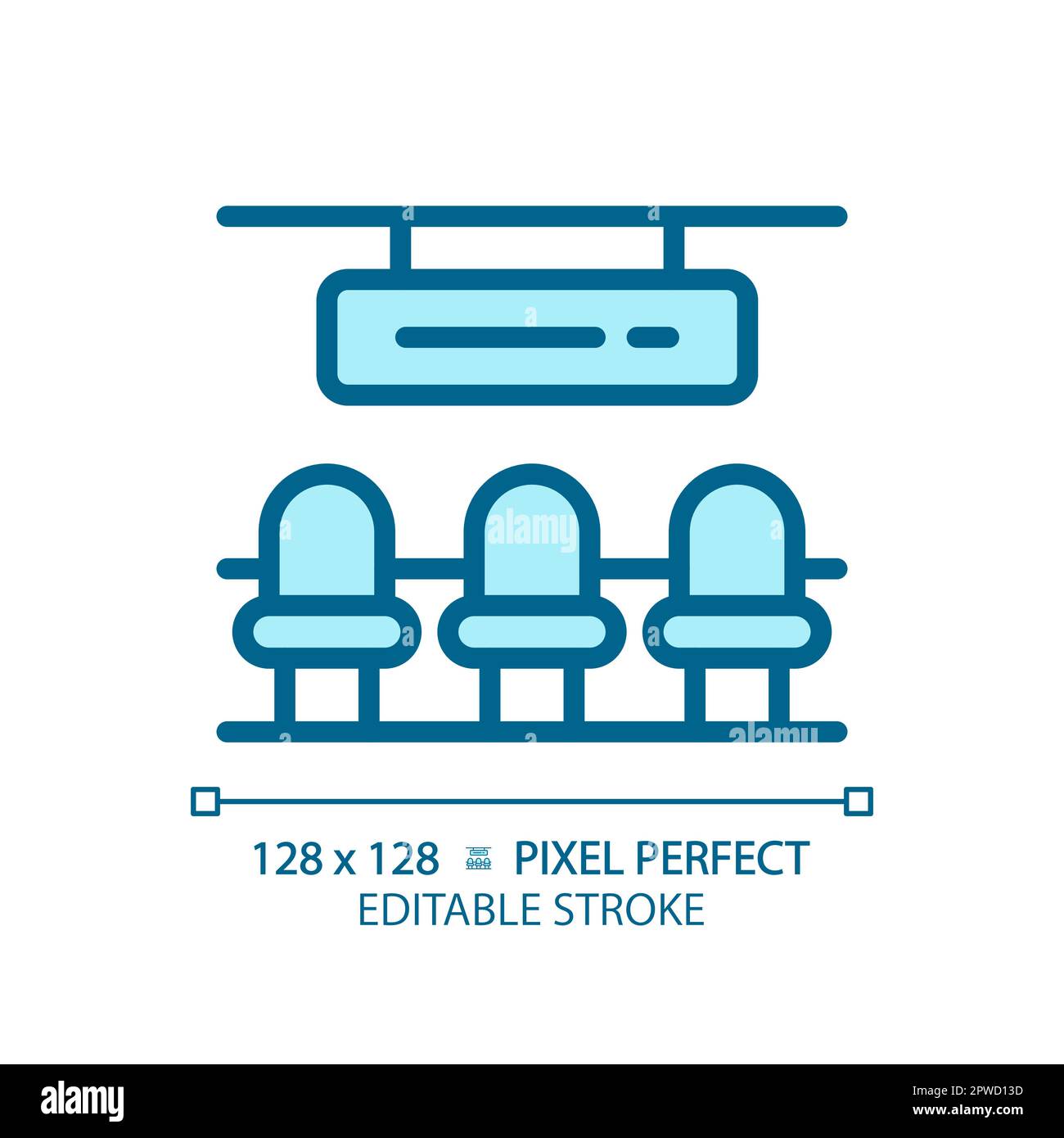 Waiting hall pixel perfect blue RGB color icon Stock Vector Image & Art ... Waiting hall pixel perfect blue RGB color icon Stock Vector Image & Art ...