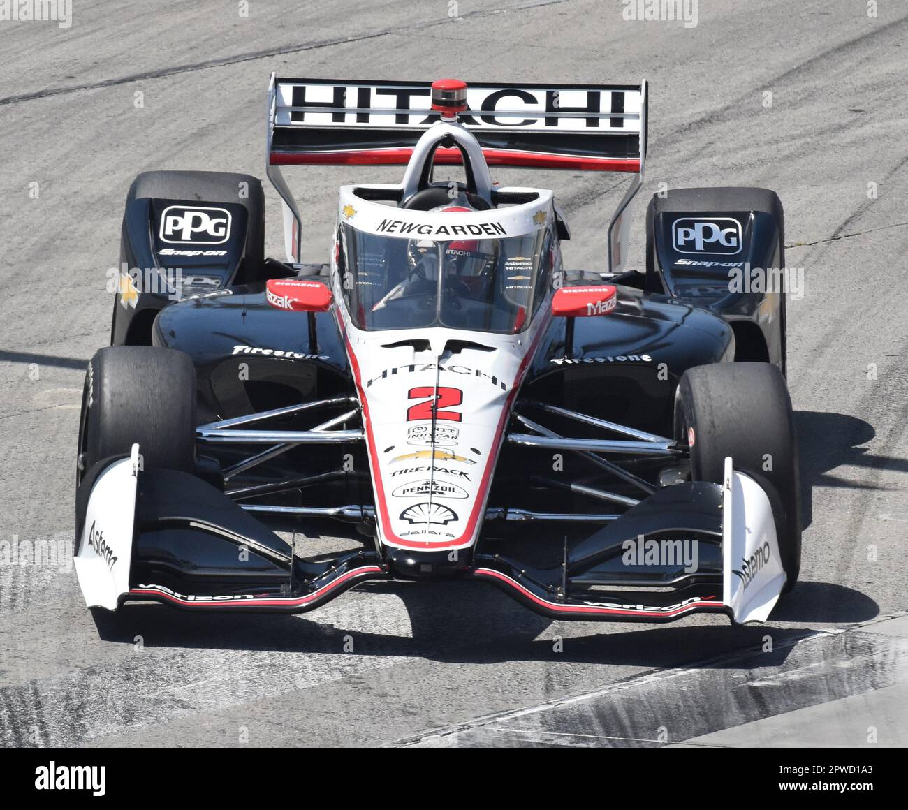 IndyCar driver Josef Newgarden competing in the Long Beach Grand Prix ...