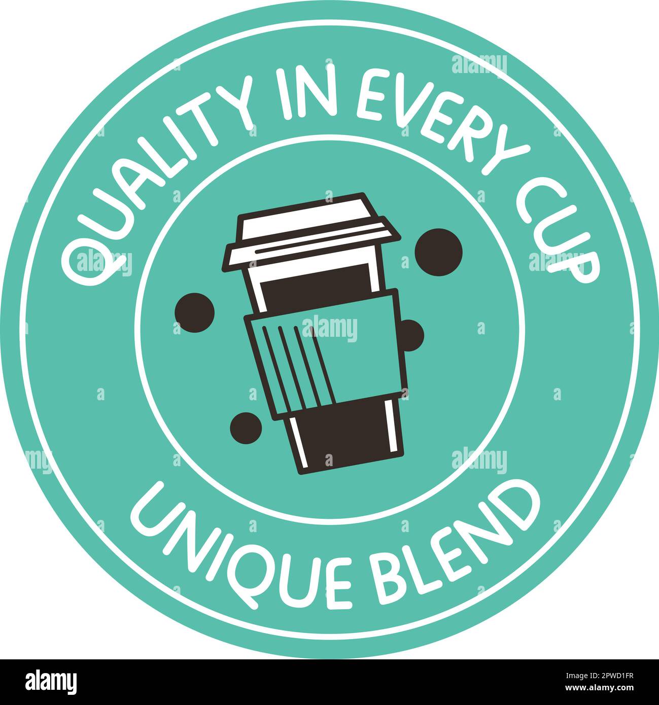 Quality energy cup, unique blend, coffee label Stock Vector Image & Art ...