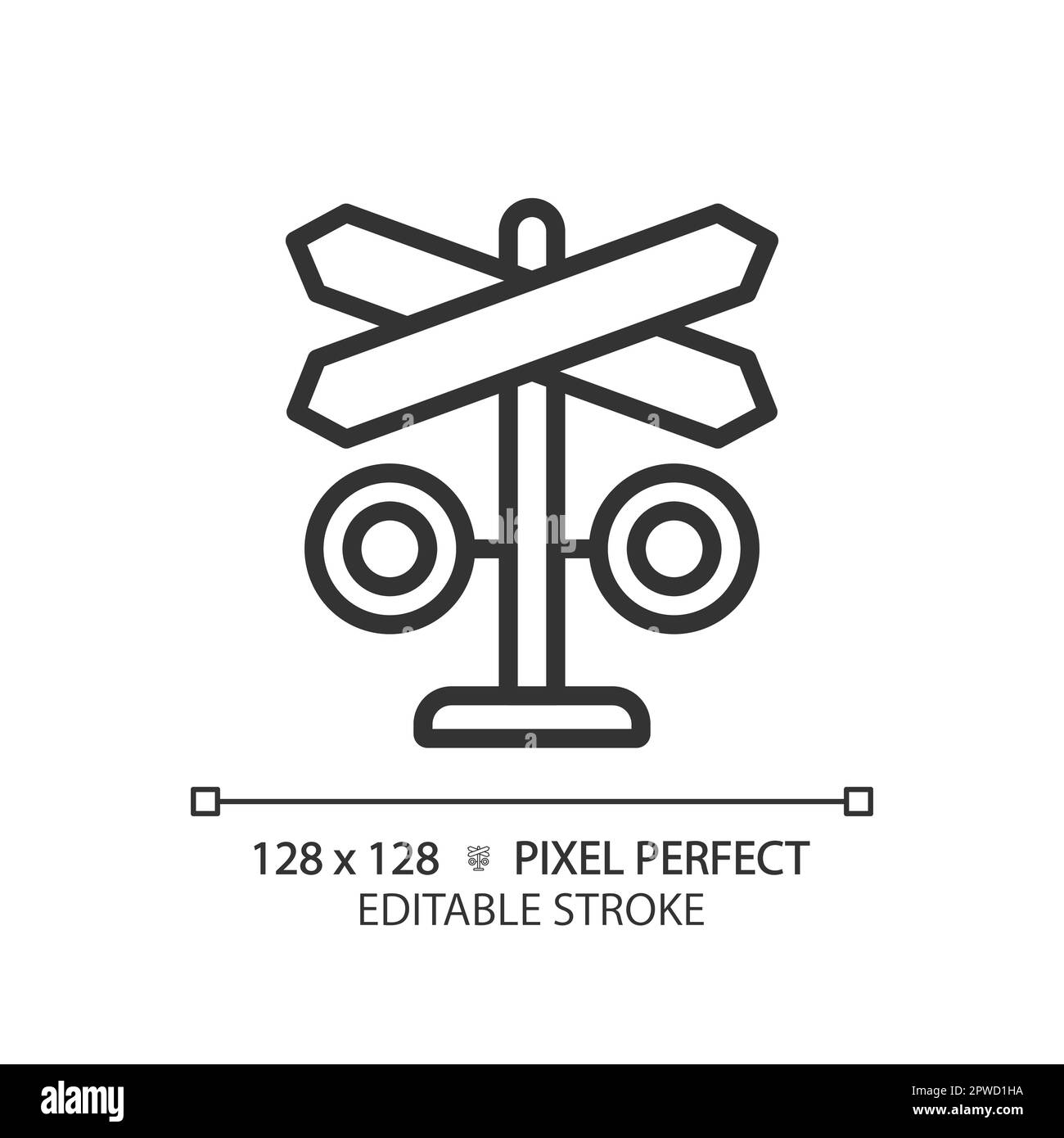 Railroad crossing sign line drawing hi-res stock photography and images ...