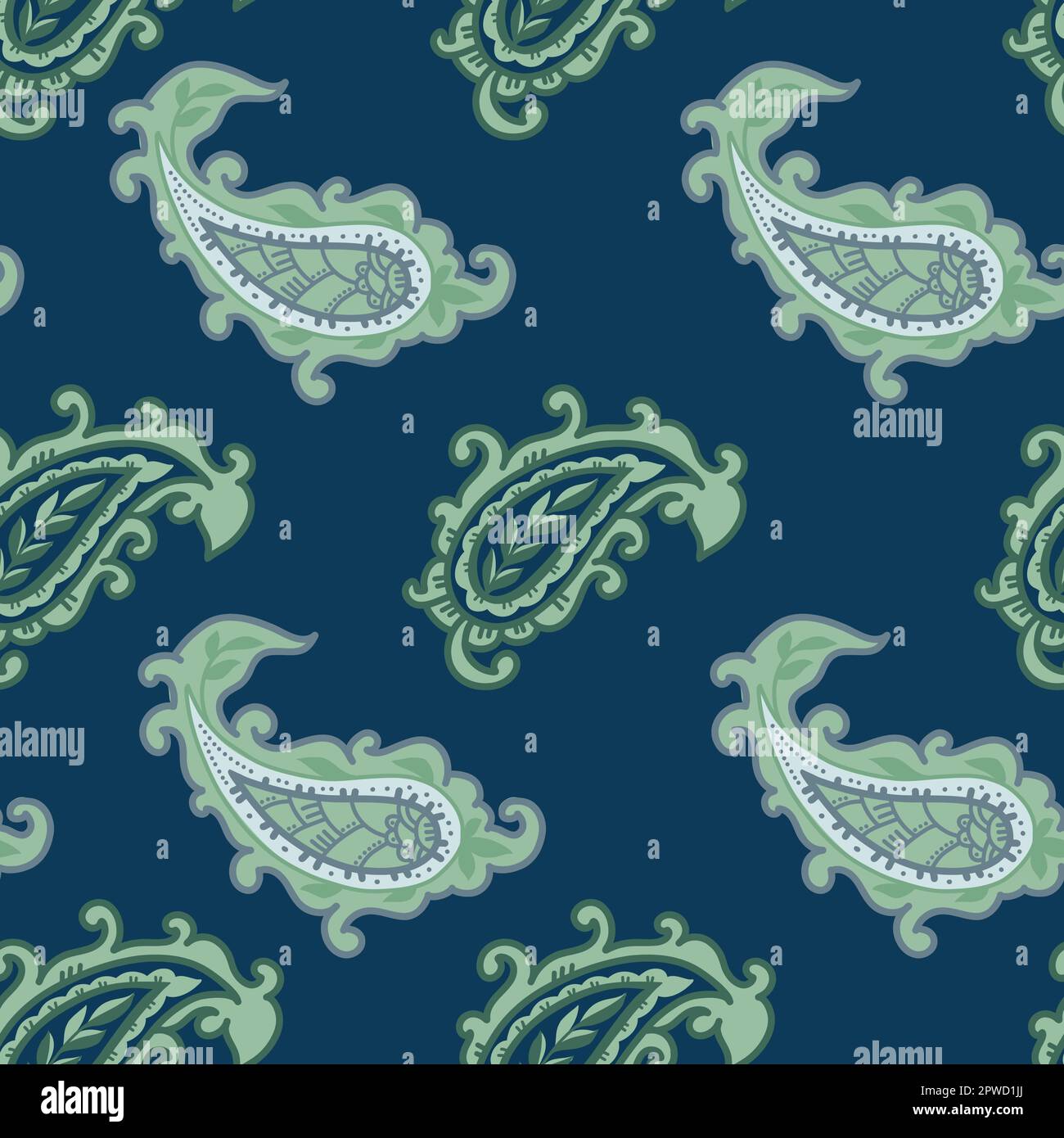 Paisley with foliage and blossom hi-res stock photography and images ...