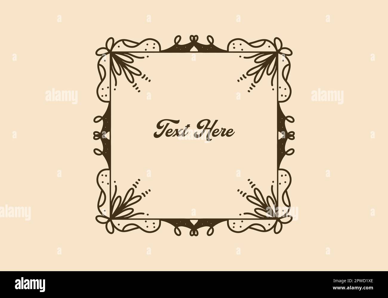 Elegant vintage frame design for invitation card or flyer Stock Vector ...