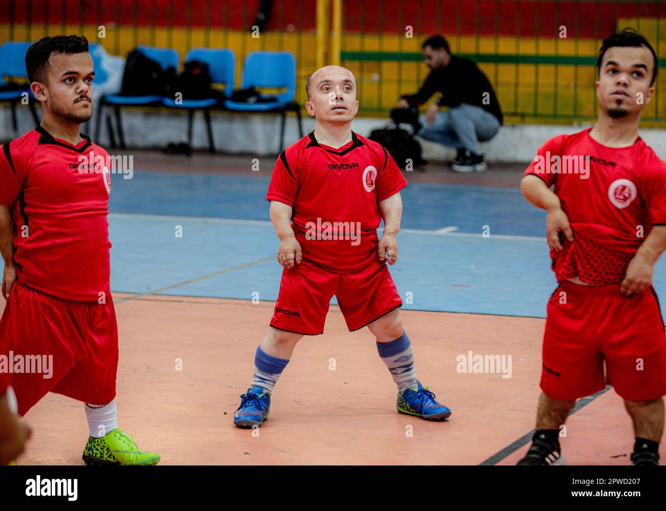 Gaza, Palestine. 29th Apr, 2023. Short-statured Palestinians seen ...