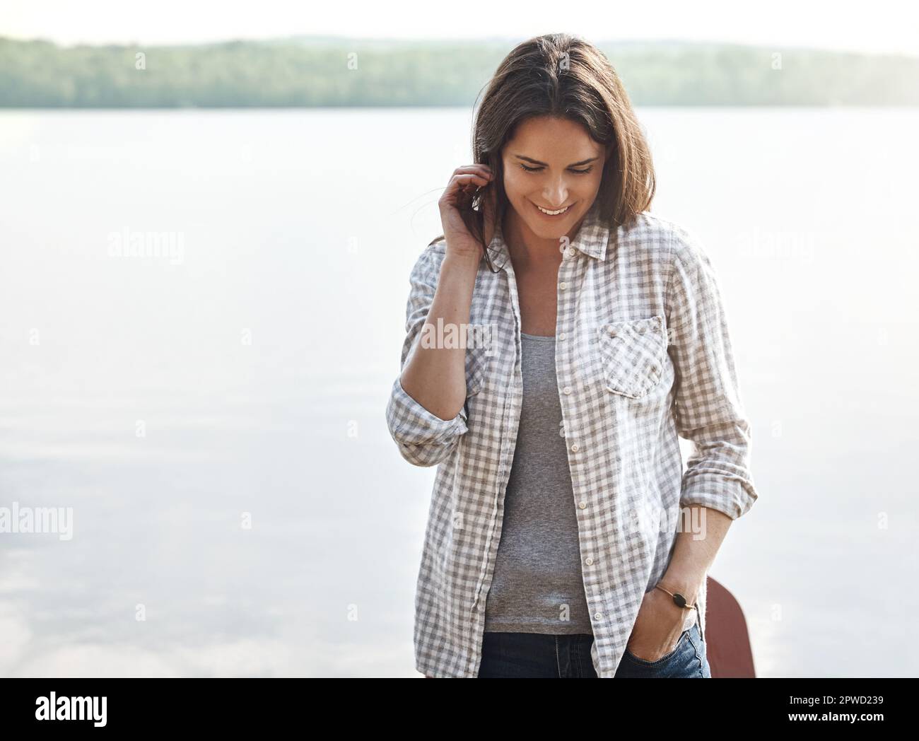 Her beauty radiates brighter each day. an attractive young woman ...