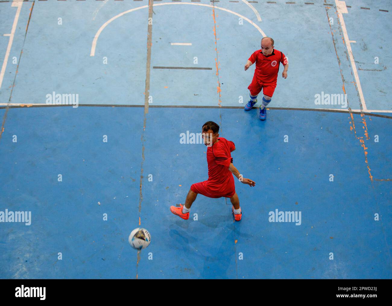Gaza, Palestine. 29th Apr, 2023. Short-statured Palestinians seen in ...